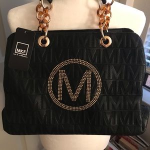 Mia K | Bags | Mia K Collection Black Chainstrap Satchel | Poshmark